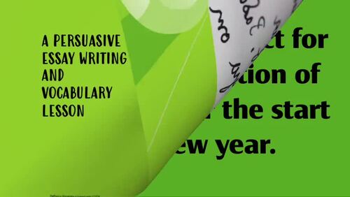 Digital Persuasive Writing Prompts, Vocab, Organizers, Rubric, PPT lesson