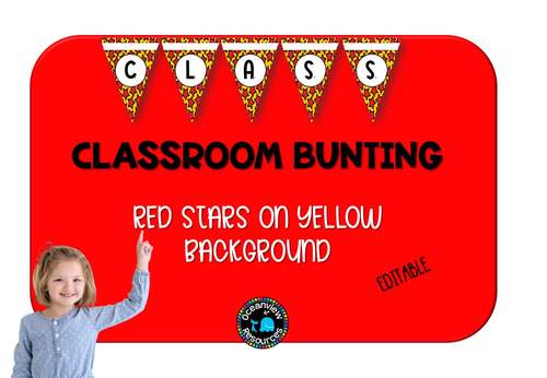 Alphabet and Number Bunting I Decor Pack I RED STARS I DECOR PACK