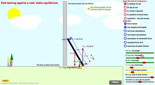 Static Equilibrium: Ladder leaning against a wall. | TPT