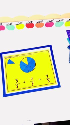 Fraction Math Mats by Reagan Tunstall | TPT