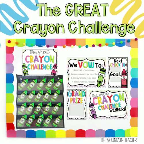 The Great Crayon Challenge Editable | Bulletin Board or Google Slides