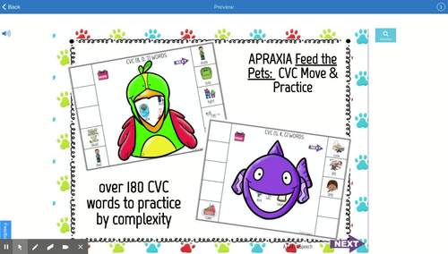 Apraxia CVC Feed the Pets final consonant deletion speech therapy Boom ...
