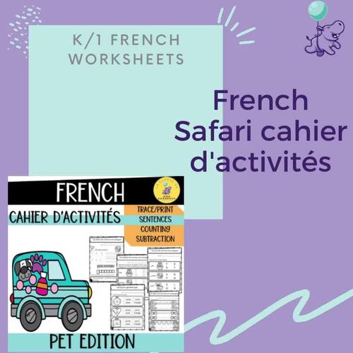 cahier d'activités de la savane I French Safari Worksheets I Vol.2