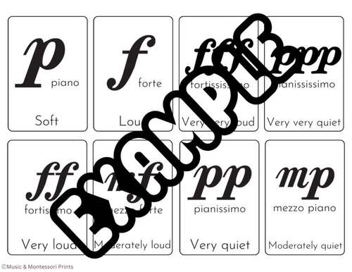 Dynamics & Tempo/Montessori 3 Part Cards/Animal Matching/Writing Activity