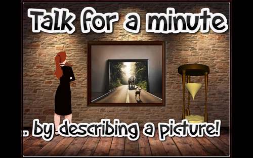 TALK FOR A MINUTE... by describing a picture! (EFL/ESL Speaking Practice)