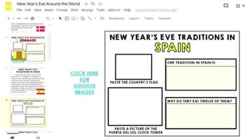 New Year's Eve Around the World - GOOGLE - Special Education - Reading ...