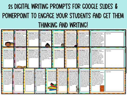 Creative Writing Prompts for September | DIGITAL Task Cards ...