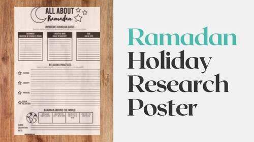 Ramadan Research Poster Project | Holiday Activity | Eid Printable Template