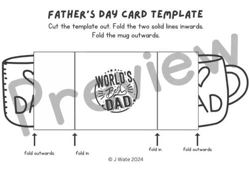 Father's Day Craft Pop Up 3D Card Templates & Inclusive Father's Day ...