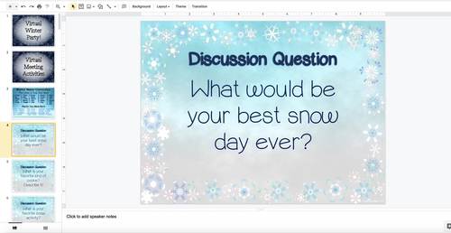 Virtual Winter Party! by Under the Willow Tree | TPT