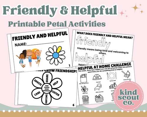 Daisy Girl Scouts Friendly and Helpful Petal Activity Booklet by Kind ...
