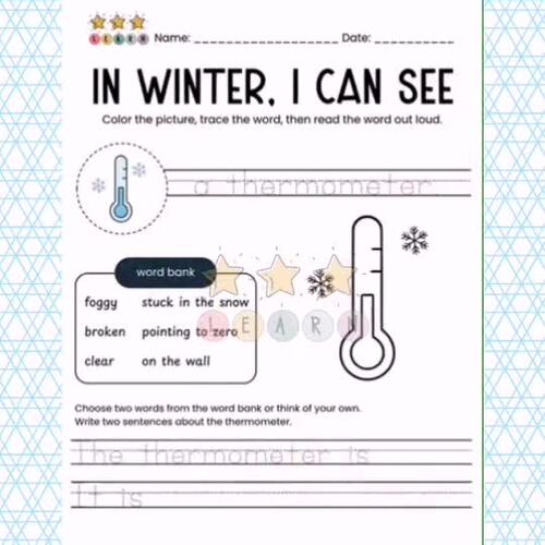 Winter Activities | Vocabulary Building and Winter Nature Scavenger ...
