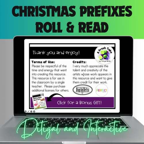 Christmas Multisyllabic Prefix Words Sentences Roll & Read Digital ...