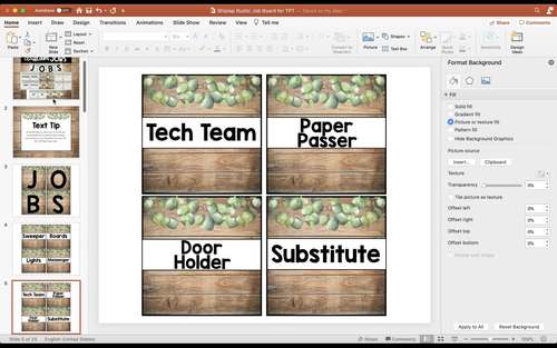 Editable Shiplap and Rustic Wood Classroom Jobs by A Teacher and her Cat
