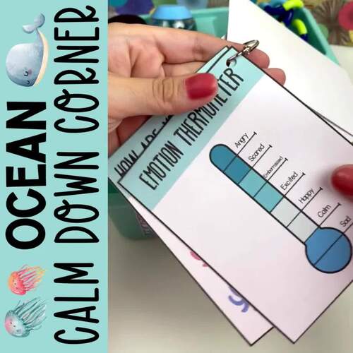 Ocean Calm Down Corner Printables Complete Kit | Calming Strategies Visuals