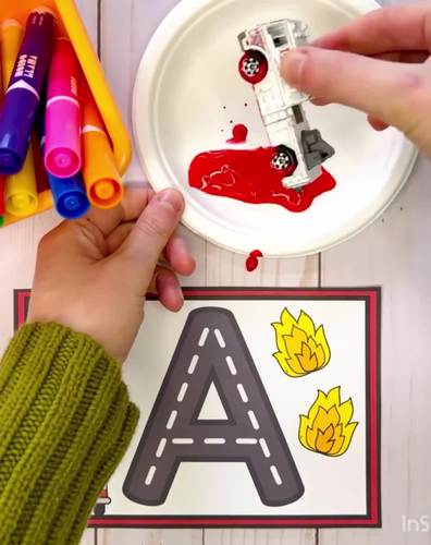 Firefighter Road Mats Numbers Shapes and Letters Community Helper ...