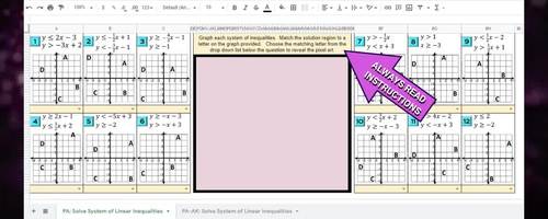 PIXEL ART: Solve System of Linear Inequalities DISTANCE LEARNING