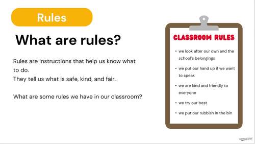 Rules and Laws - PowerPoint and Worksheet pack by ACCESSable | TPT