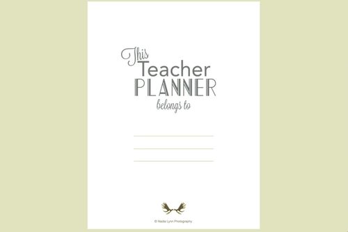 2019 Printable Horizontal Teacher Planner Calendar by Nadia Doyle