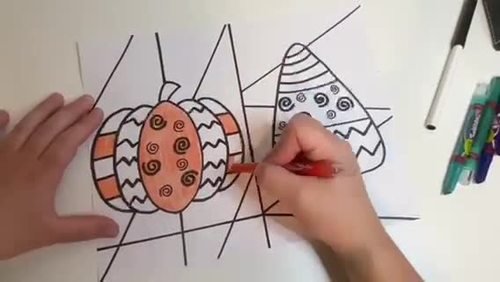 Warm and Cool Colors Pumpkin and Candy Corn by Awesome Art Activities