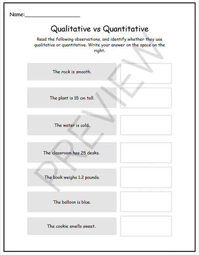 Science Observations Worksheets- Qualitative & Quantitative- Upper ...