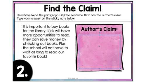 Claims and Evidence Task Cards by Fifth Grade Fab | TPT