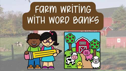 Farm Animal Writing Farm Animal Unit Worksheets PreK Kindergarten First TK
