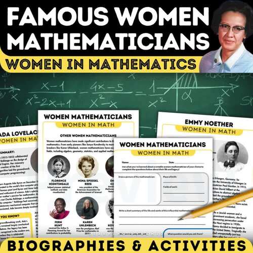 Women Mathematicians Biography Activities | Women in Math Women's ...