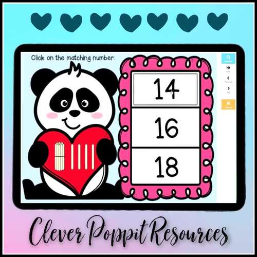 BOOM CARDS - Valentine's Day Place Value 0-20 with popsticks | TpT