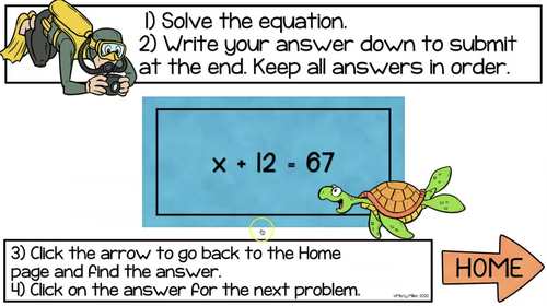 One Step Equations Add and Subtract Digital Scavenger Hunt Distance ...