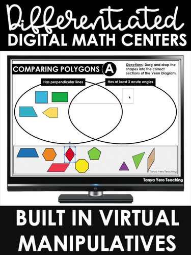 5th Grade Differentiated Digital Math Centers Geometry by Tanya Yero ...