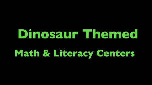 Dinosaurs: Math and Literacy Centers by Kindergarten Smorgasboard