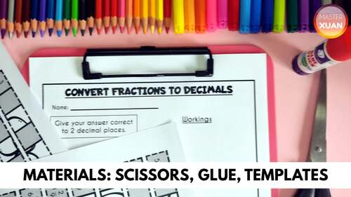 Converting Fractions To Decimals With Long Division - Spring Flower Craft