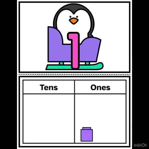 Kindergarten Place Value Matching Cards | Base Ten Blocks 1–20 | Winter ...
