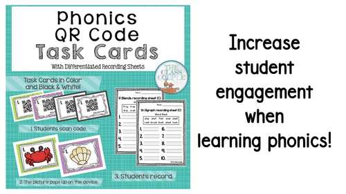 Phonics QR Code Task Cards Mega Bundle by The Class Couple | TPT