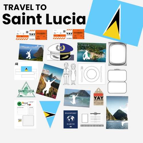 Travel to Saint Lucia! – Printable Pretend Travel Activity for Kids