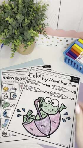 April Kindergarten Math & Literacy Worksheets | Spring No Prep Packet ...