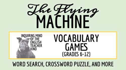 "The Flying Machine" by Ray Bradbury Vocabulary Games for High School