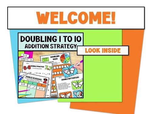 Addition Within 20 using Doubles Worksheets, Games & Activities for 1st ...
