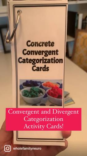Convergent and Divergent Categorization Cards- No Prep! / Adult Speech ...
