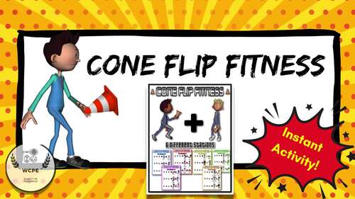 PE Warm Up Activity | Cone Flip Fitness by WC Physical Education