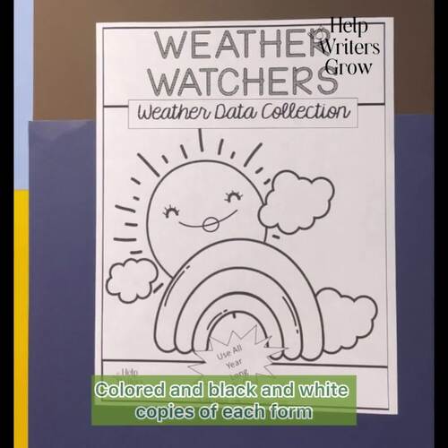Weather Watcher Daily Data Collection by Help Writers Grow | TPT