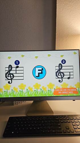 Treble Clef Line Notes Game | Interactive Elementary Music "Busy Bee ...