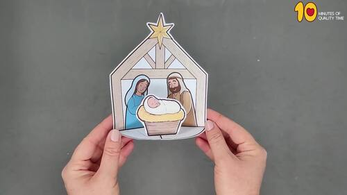 3D Nativity Scene Craft by 10 Minutes of Quality Time | TPT