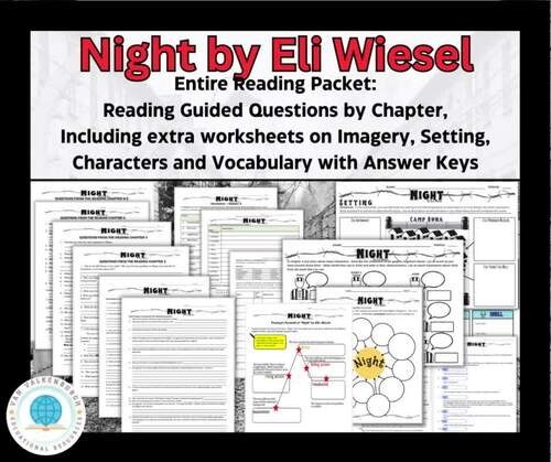 Night by Elie Wiesel Full Reading Worksheet Packet | TPT