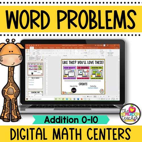Addition Word Problems Digital Math Activities on Google Slides and ...