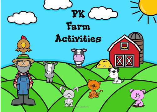 PK Farm Fun Counting 1-10, Position Words, Puzzles and Masks | TPT