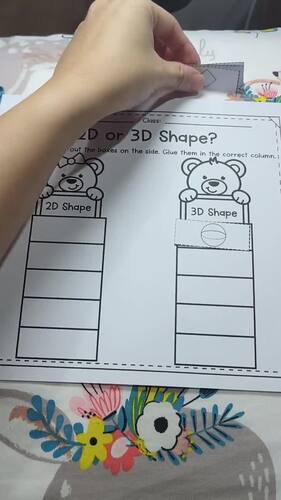 2D and 3D Shape Sorting Cut and Paste Activity – Fun Hands-On Geometry ...