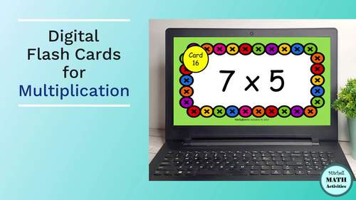 Digital Multiply by 7 Flash Cards for Multiplication Fact Fluency