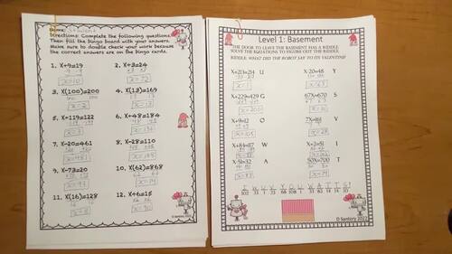 Easter Math Bundle | 6th and 7th Grade Activities / Centers by Variable ...